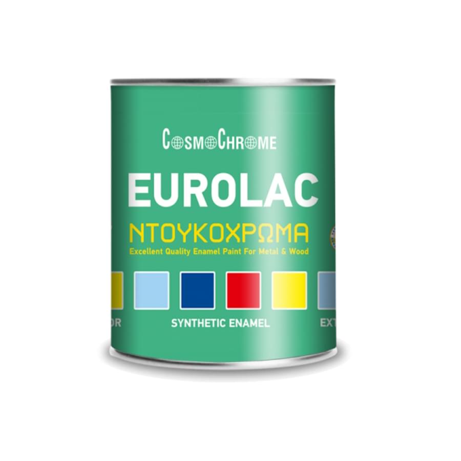 EUROLAC Ντουκόχρωμα για μέταλλα και ξύλα διαλύτου 750ml COSMOCHROME ...