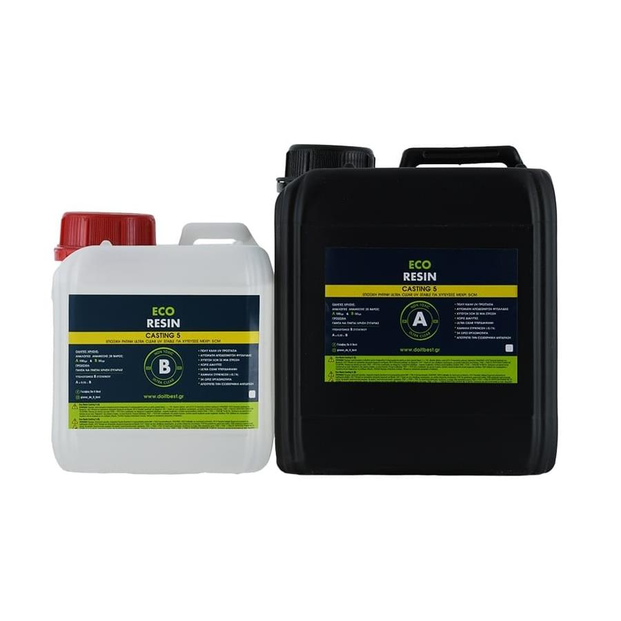 Υγρο γυαλι επίστρωσης & χύτευσης 5 cm - ECO RESIN UV ULTRA CLEAR 1,5 kg ...